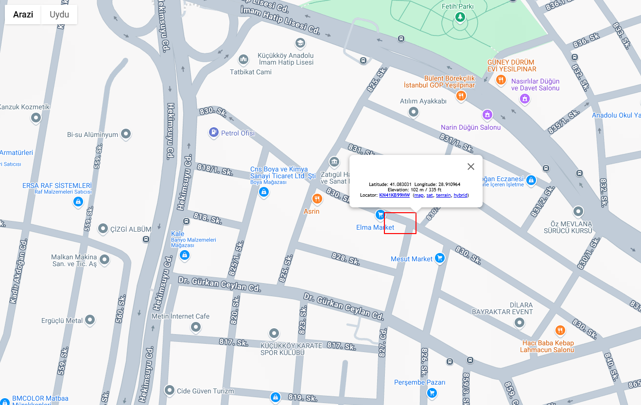 QTH Locater (Maidenhead Grid Square) Konum Sistemi — ARC